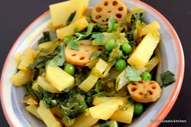 Lotus Root & Mooli Vegetable – Sumi's KreativKitchen